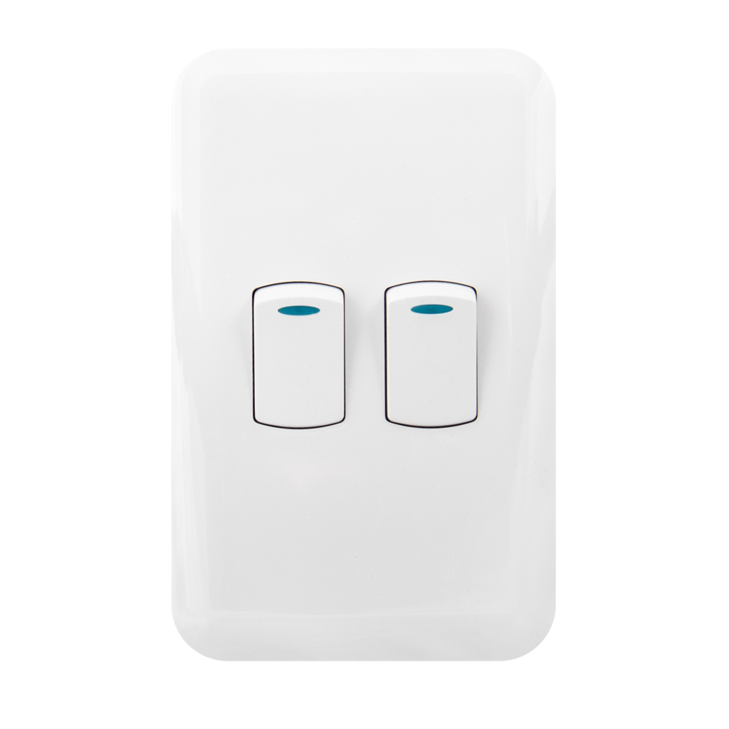 Switch + cover (2 lever 2 way) - WACO